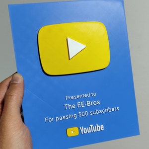 Full Custom Youtube Play Button Plaque Personalized FAN ART - Etsy