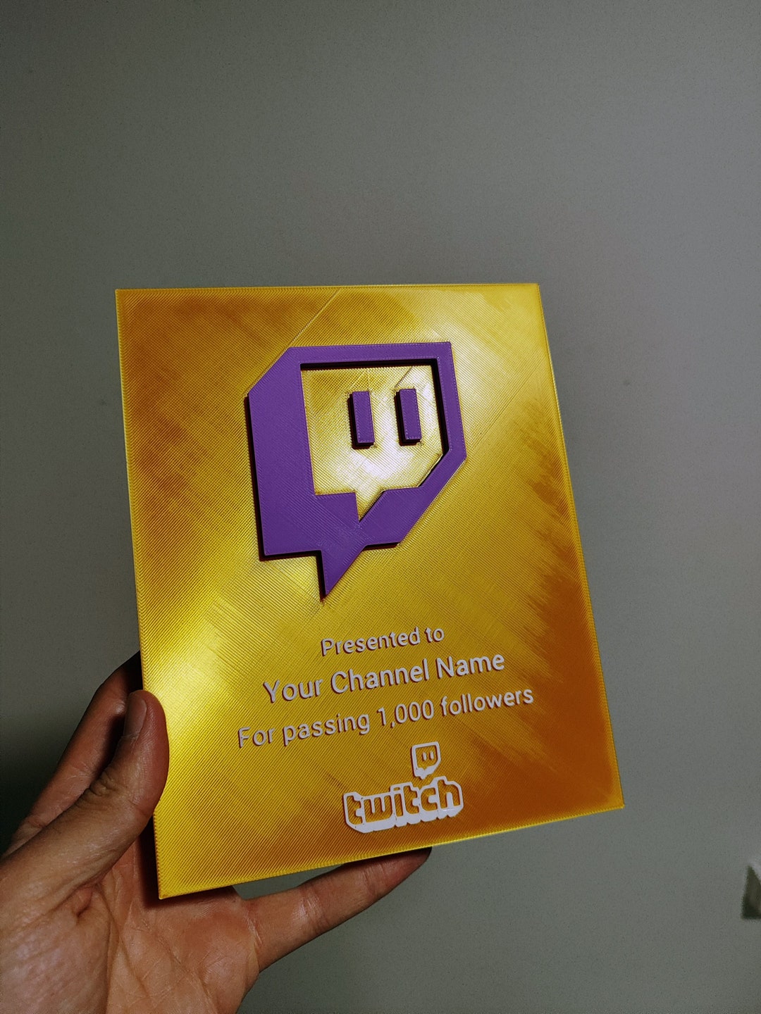 FULL Custom Twitch Award Plaque Personalized - Etsy
