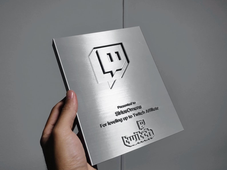 Custom Twitch Award Plaque Personalized - Etsy