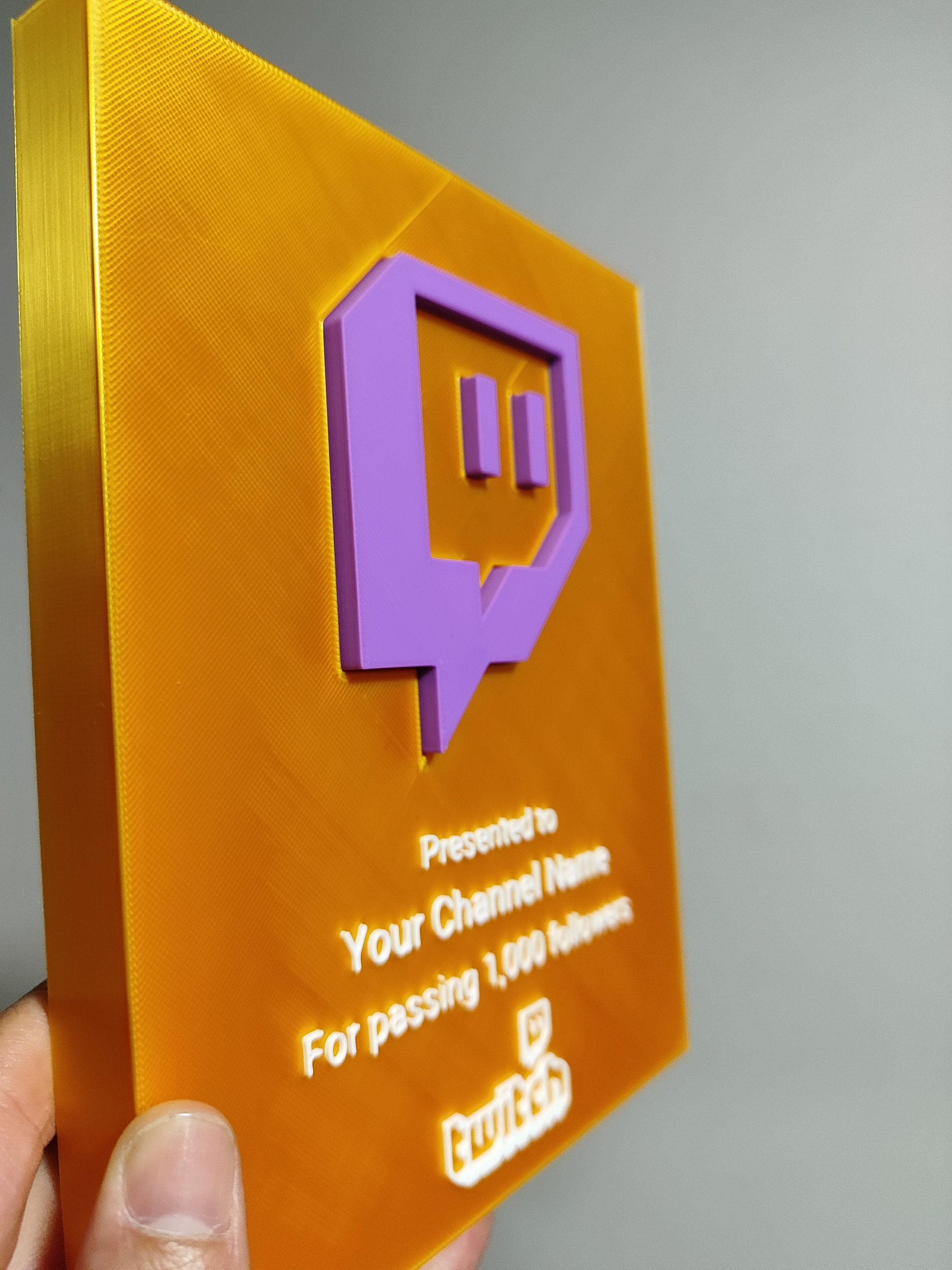 FULL Custom Twitch Award Plaque Personalized - Etsy
