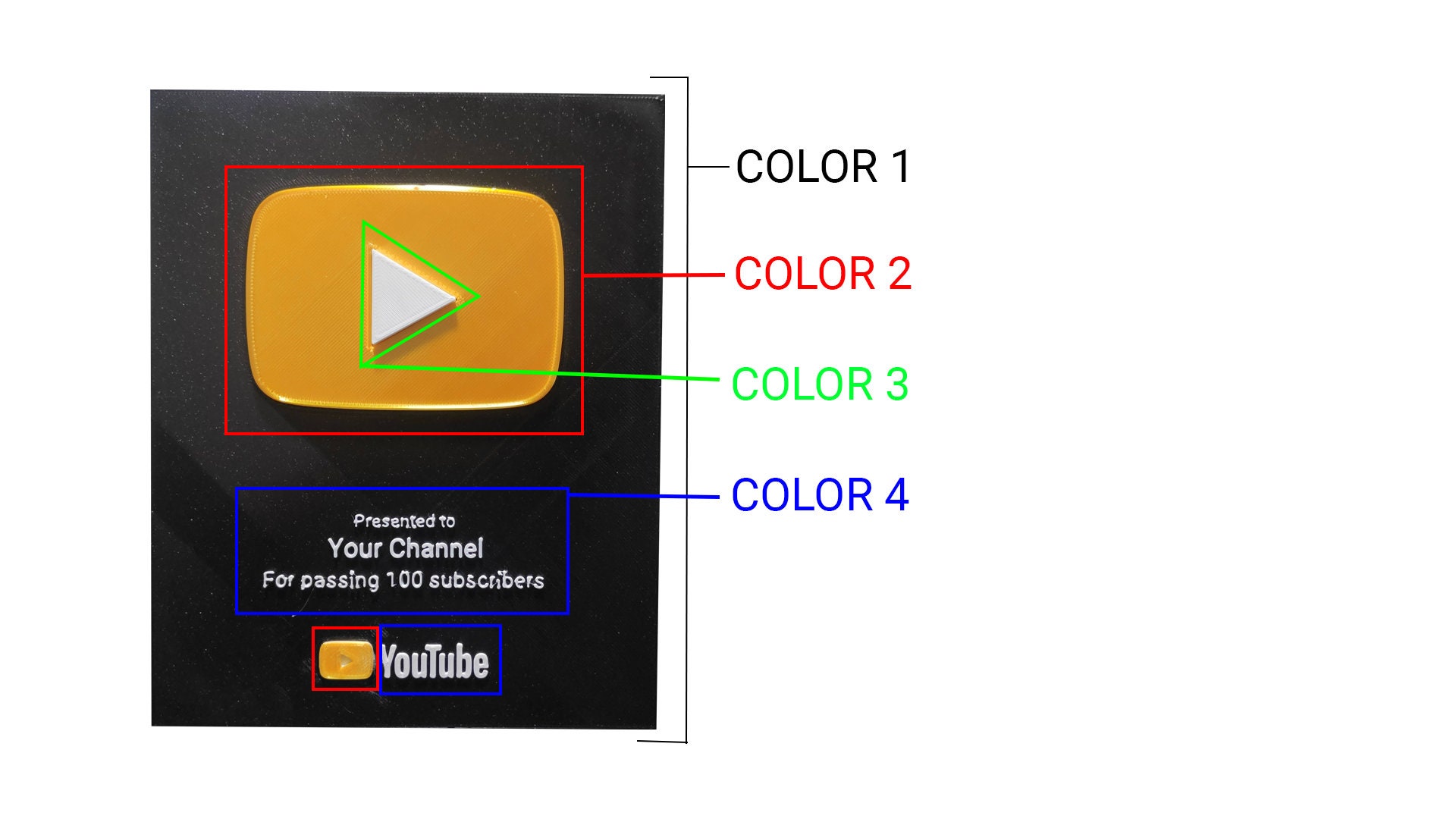 Full Custom Youtube Play Button Plaque Personalized FAN ART - Etsy