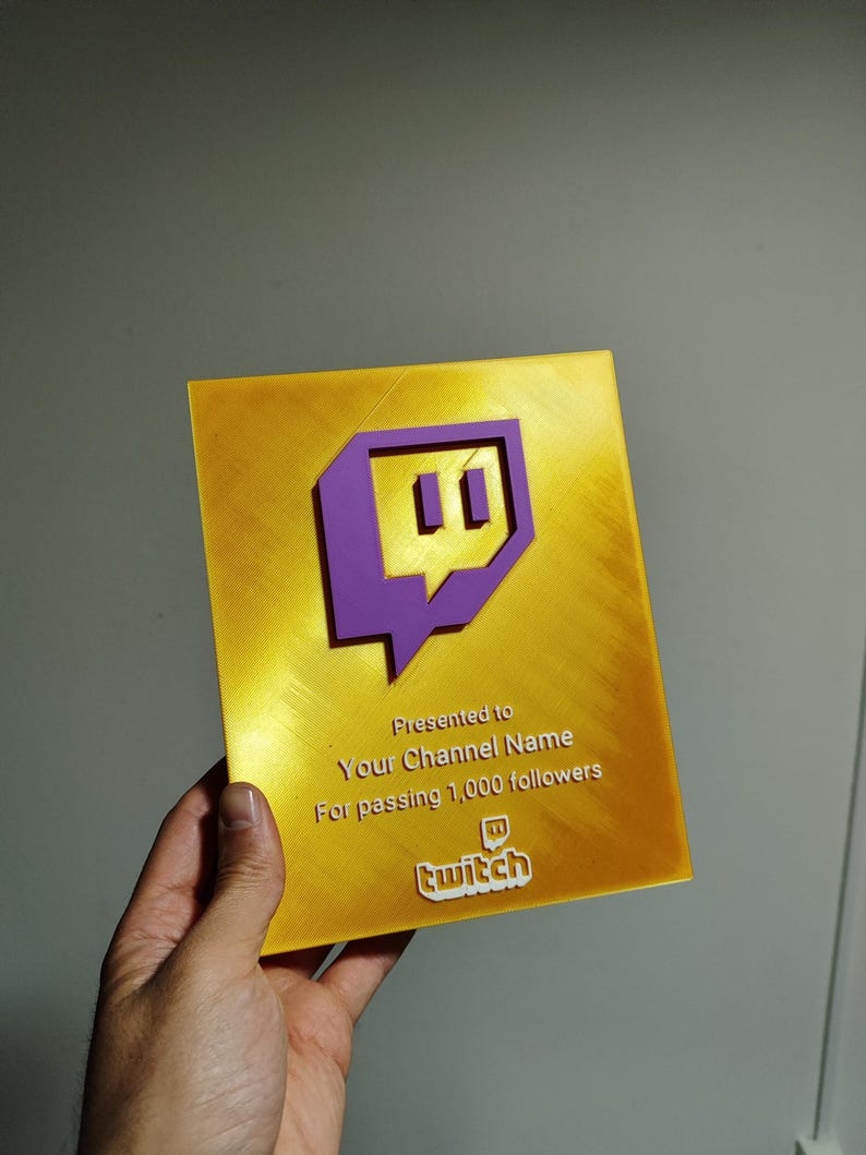 Custom Social Media Award Plaque | Personalized Gamer Gift for Youtuber ...