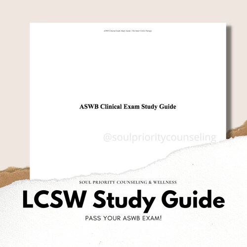 LCSW Study Guide Pass Your ASWB Exam - Etsy