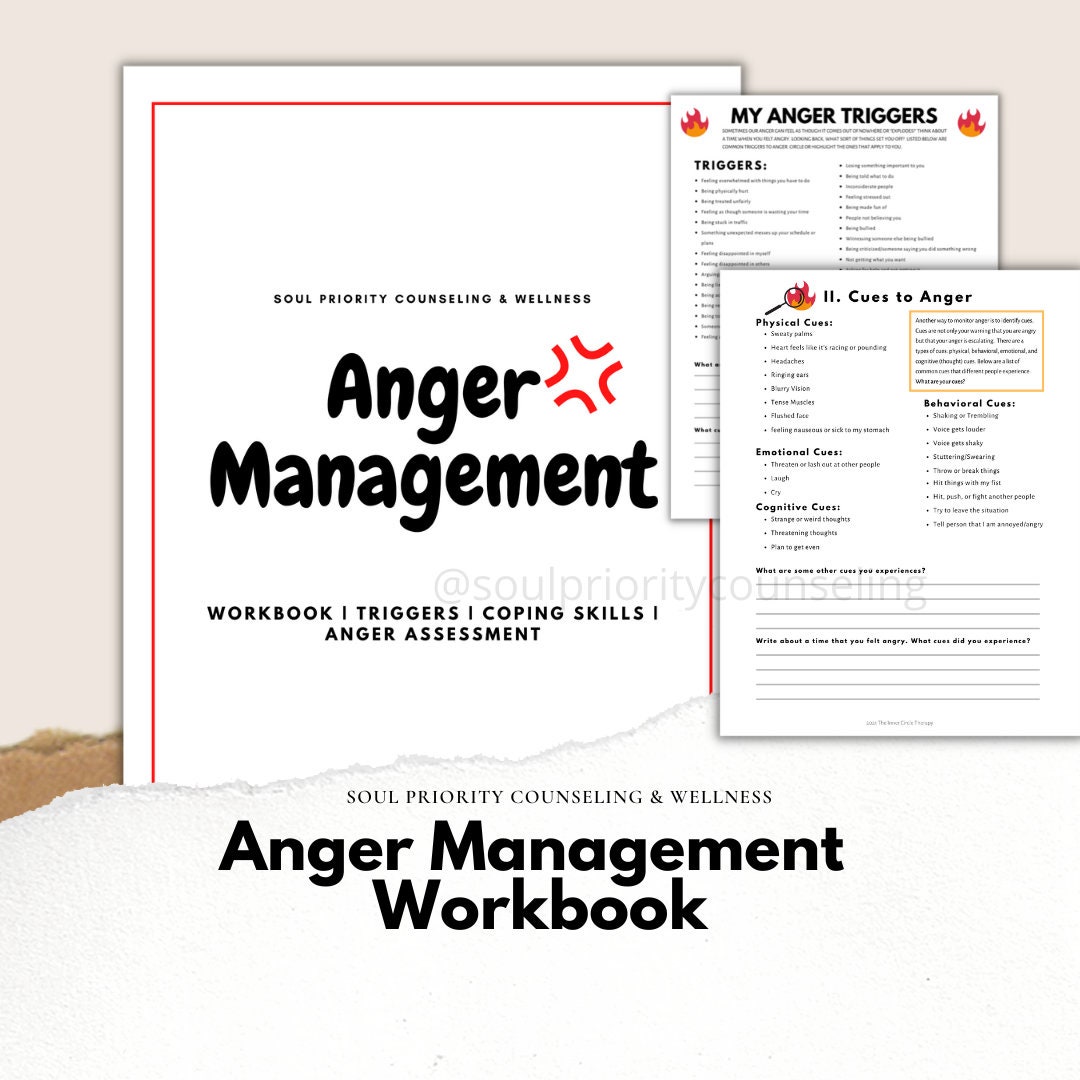 Anger Management Workbook - Etsy