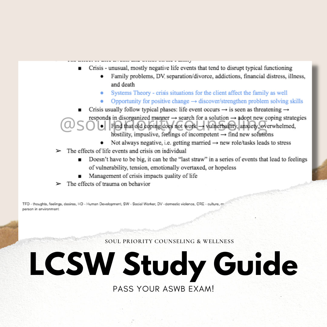 LCSW Study Guide - Pass Your ASWB Exam - Etsy