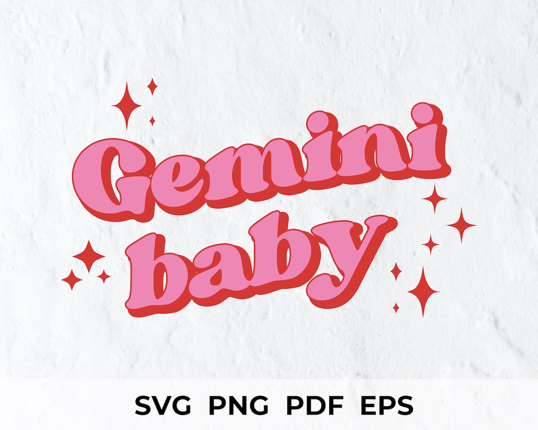 Gemini Baby Wavy Font Png, Zodiac Svg, Zodiac Signs Svg, Astrology Png ...