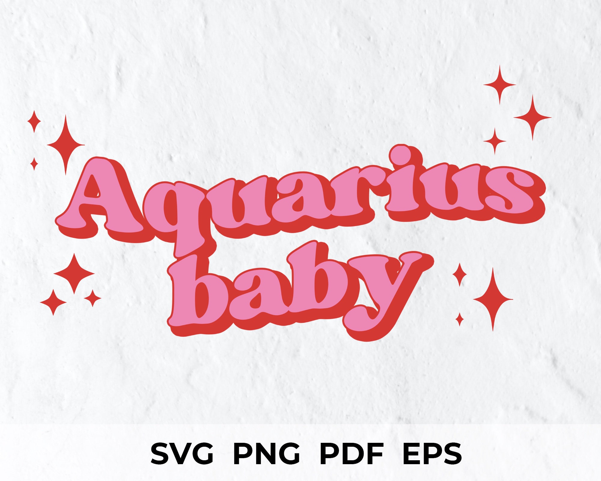 Aquarius Baby Wavy Font Png, Zodiac Svg, Zodiac Signs Svg, Astrology ...