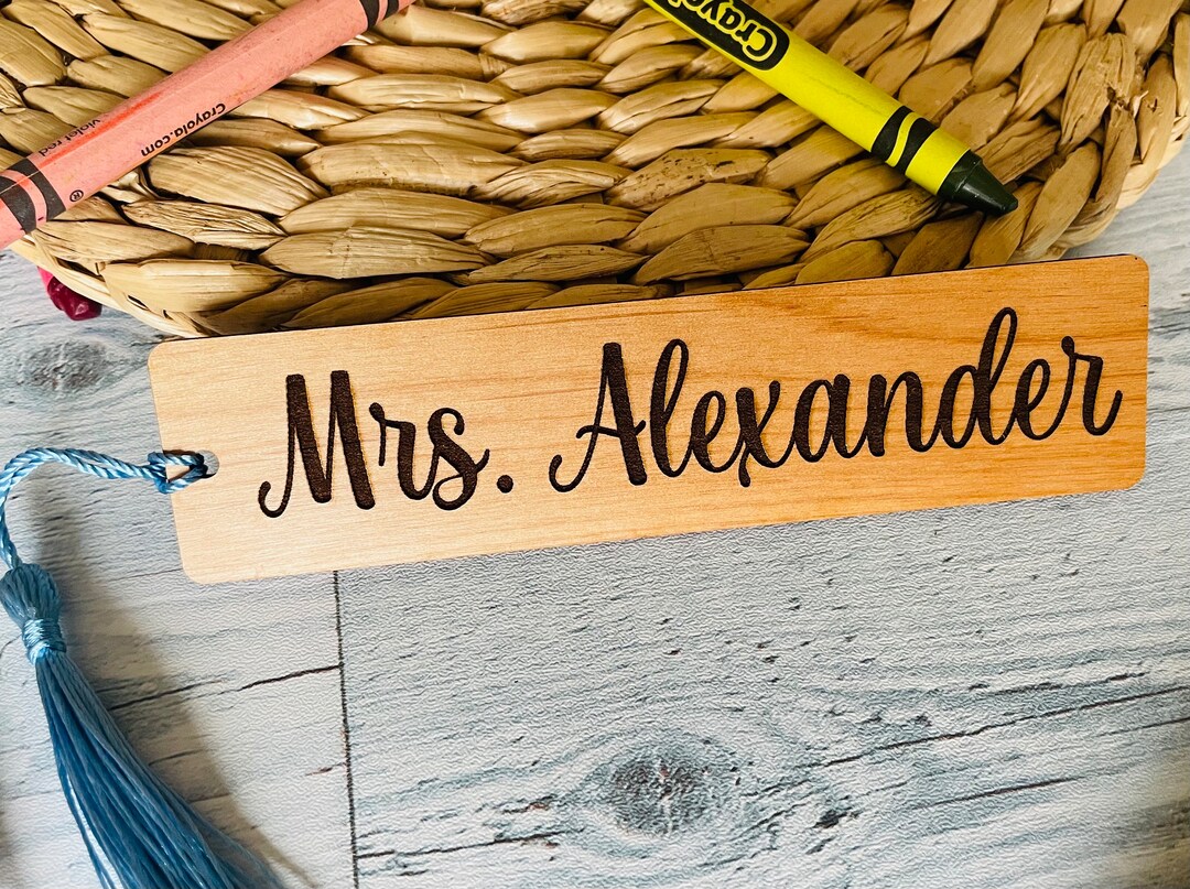 Custom Bookmark, Wood Bookmark, End of Year Teacher Gift, Personalized ...