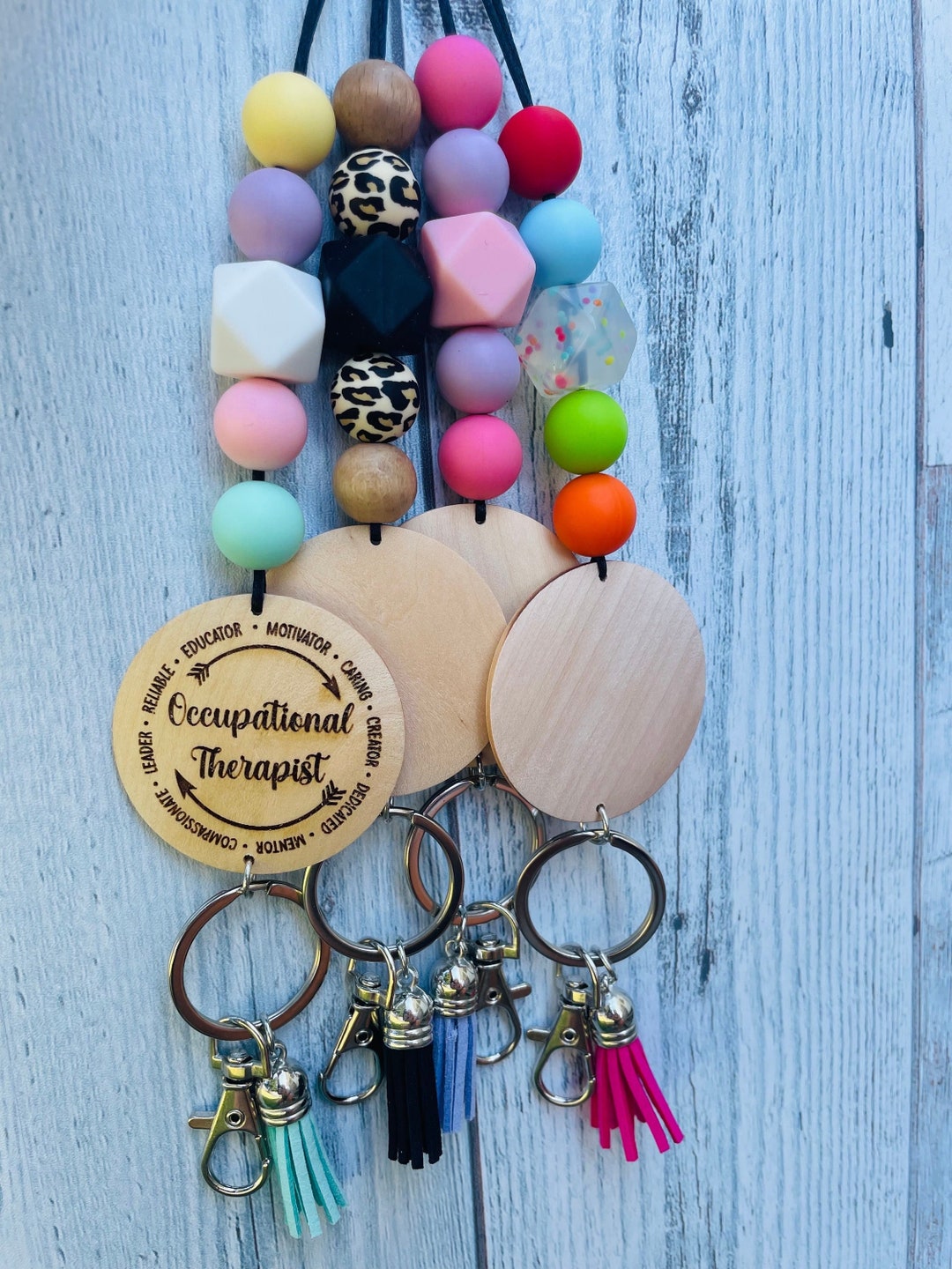 Personalized Beaded Lanyard for Occupational Therapist, Occupational ...