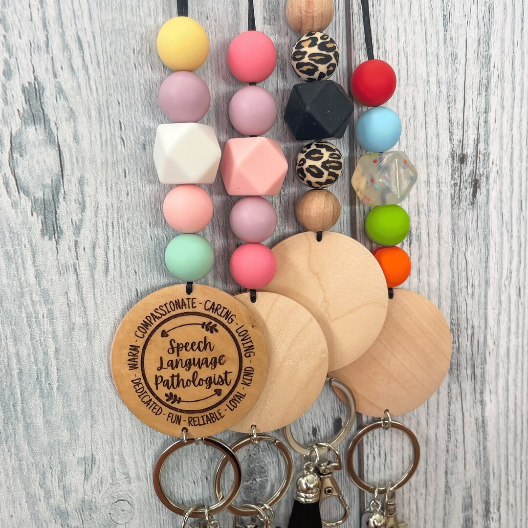Speech Language Pathologist Lanyard, SLP Badge Reel, Speech Language ...