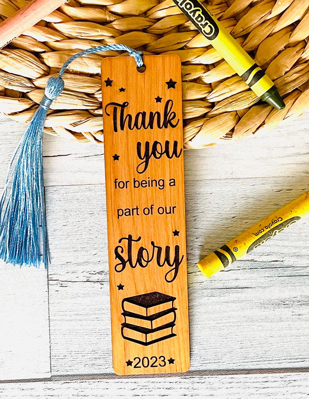 Custom Bookmark, Wood Bookmark, End of Year Teacher Gift, Personalized ...