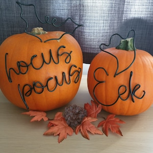 Pumpkin Wire Words | Halloween Wire Words | Spooky | Boo | Ghost | Bat ...