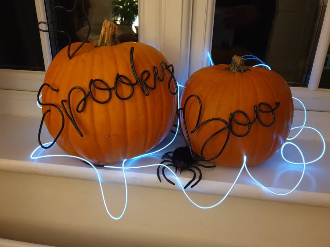 Pumpkin Wire Words | Halloween Wire Words | Spooky | Boo | Ghost | Bat ...