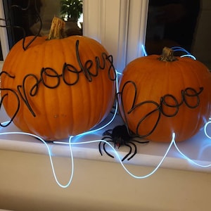 Pumpkin Wire Words | Halloween Wire Words | Spooky | Boo | Ghost | Bat ...