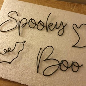 Pumpkin Wire Words | Halloween Wire Words | Spooky | Boo | Ghost | Bat ...