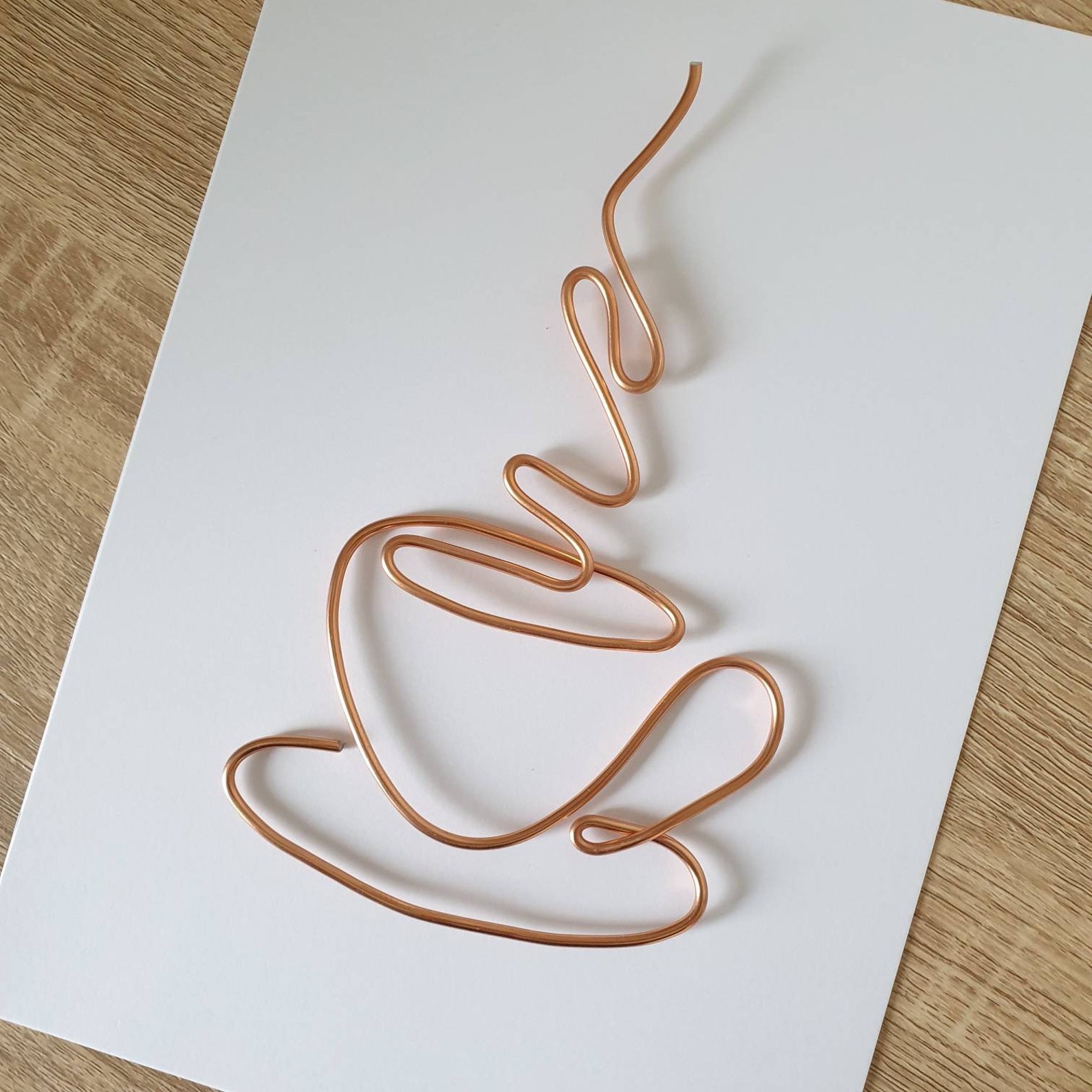 Coffee Cup Wire Words Bespoke Wall Words Wire Wall Art | Etsy