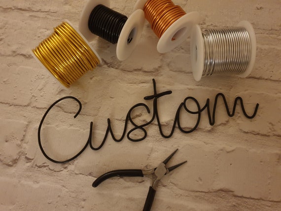 Custom Wire Words Phrases Quotes Lyrics & Names Bespoke | Etsy