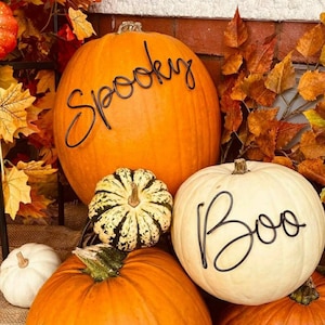 Pumpkin Wire Words | Halloween Wire Words | Spooky | Boo | Ghost | Bat ...