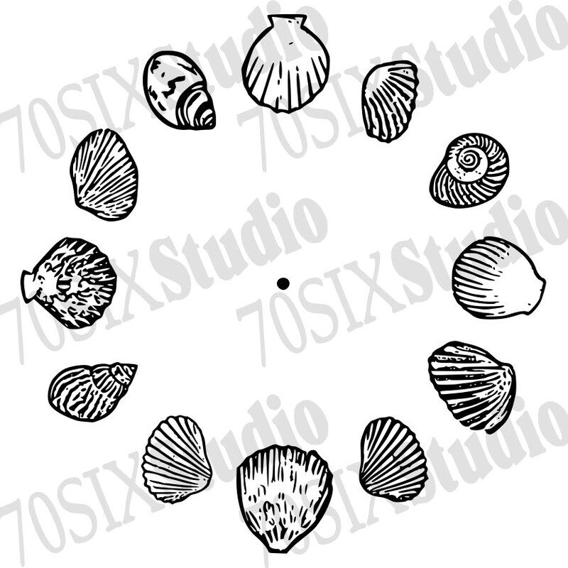 Seashell Clock - Etsy