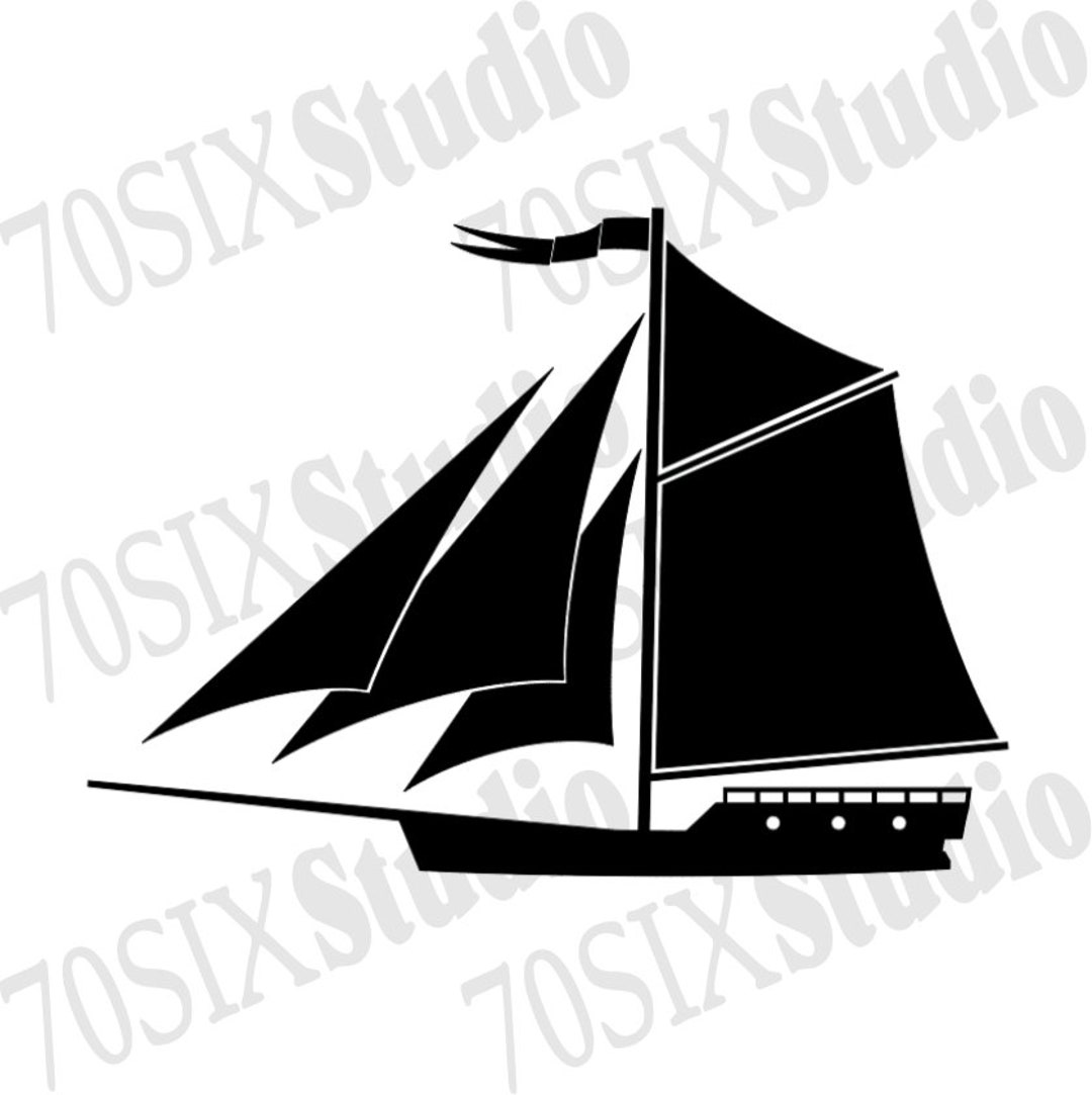 Sailboat Svg, Yacht Svg, Sailing Ship Digital Download, Sailboat Png - Etsy