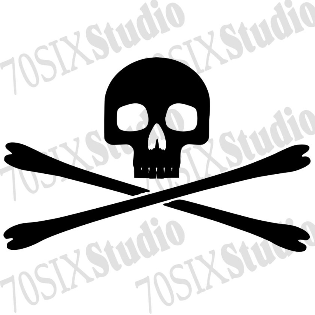 Skull and Bones Sticker Logo Laser Engraver Project Download File - Etsy