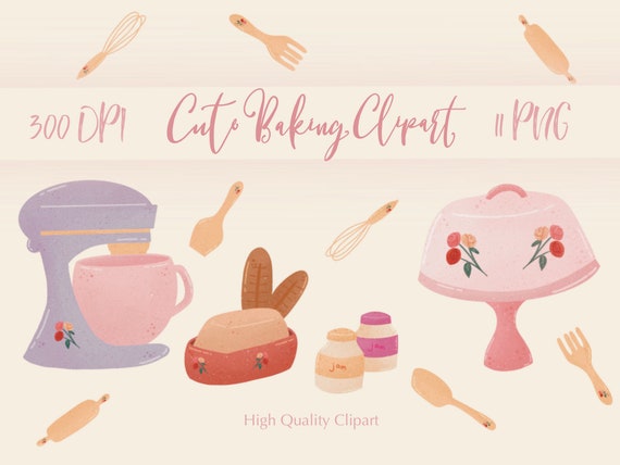 11 Set Cute Baking Clipart 300dpi High Resolution | Etsy