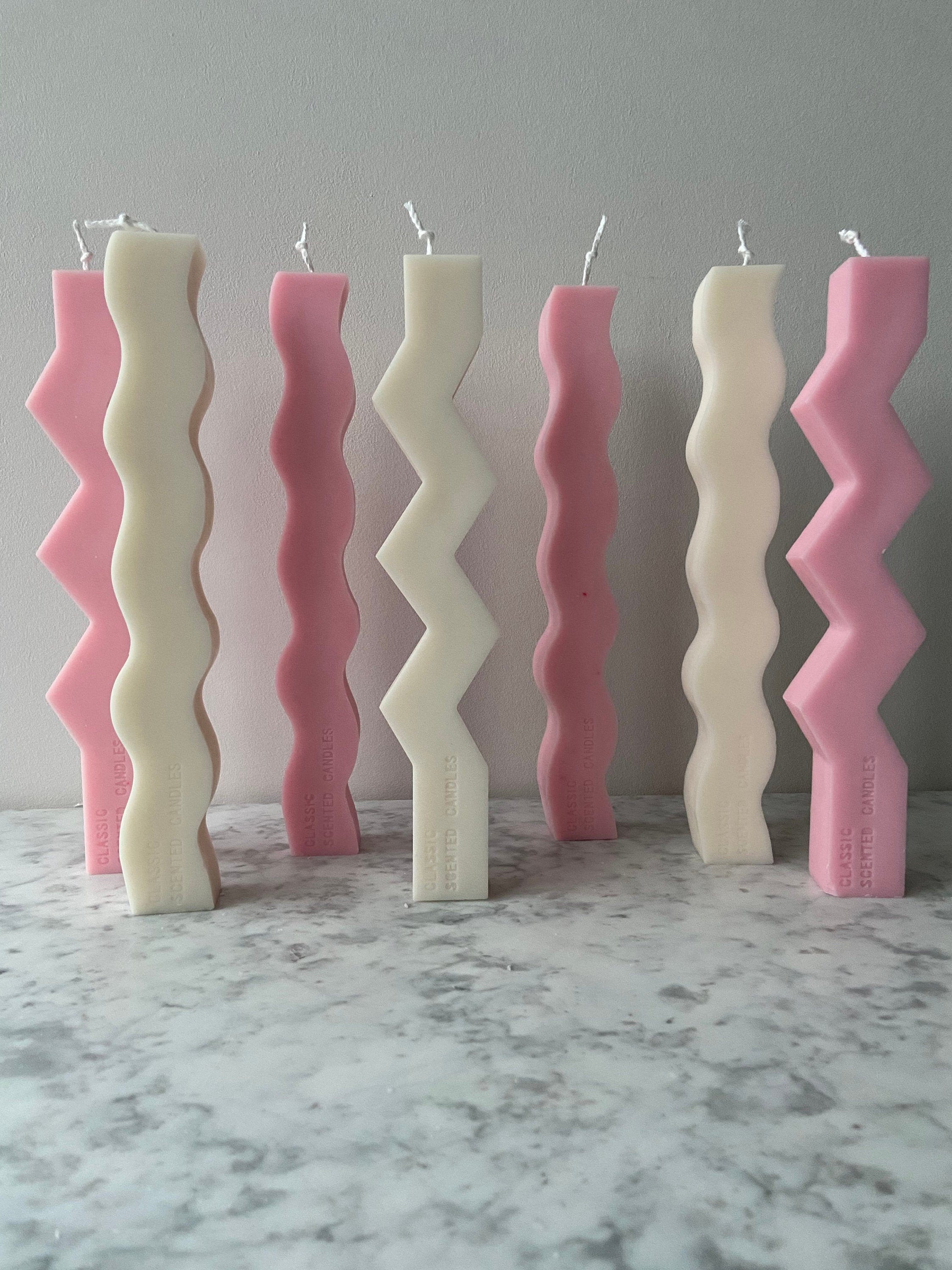 Wave and Lightning Candles - Etsy