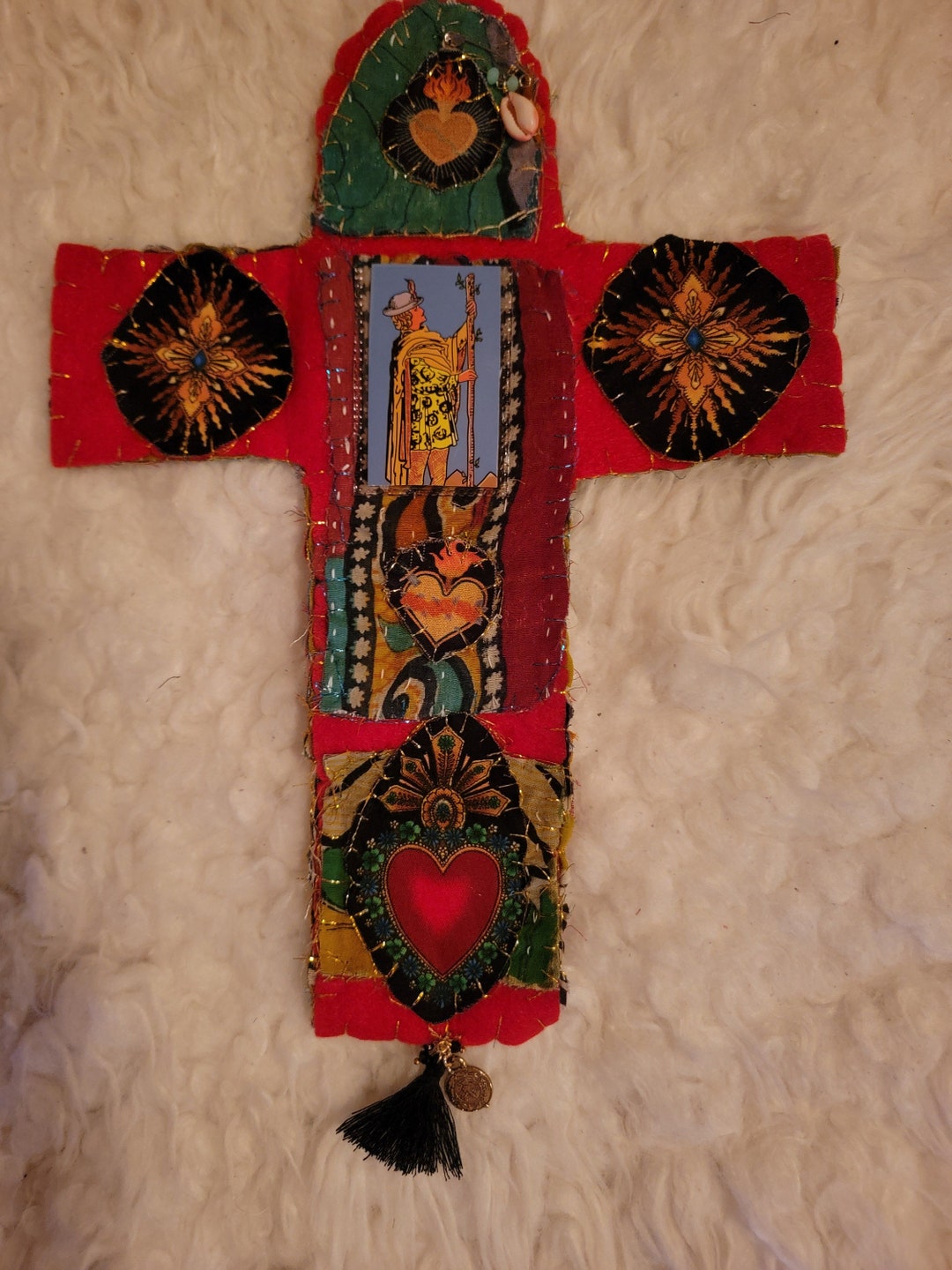 Pocket Altar, Hand Stiched Gypsy "sacred Heart Tarot Altar" - Etsy