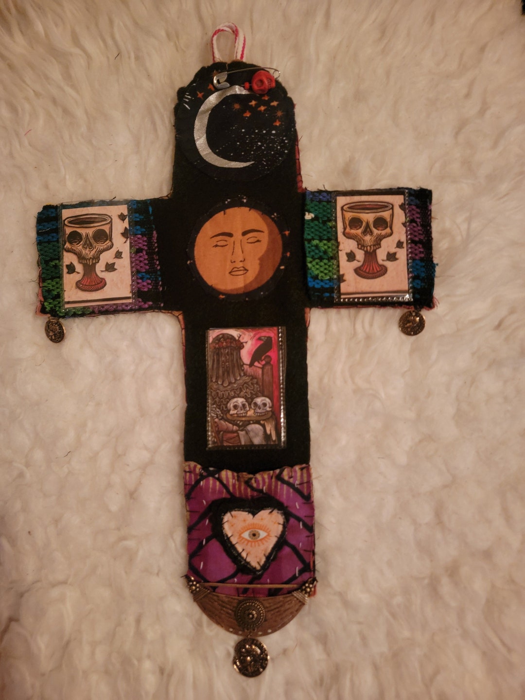 Pocket Altar the Gypsy Altar Handstiched dia De Los Muertos. - Etsy