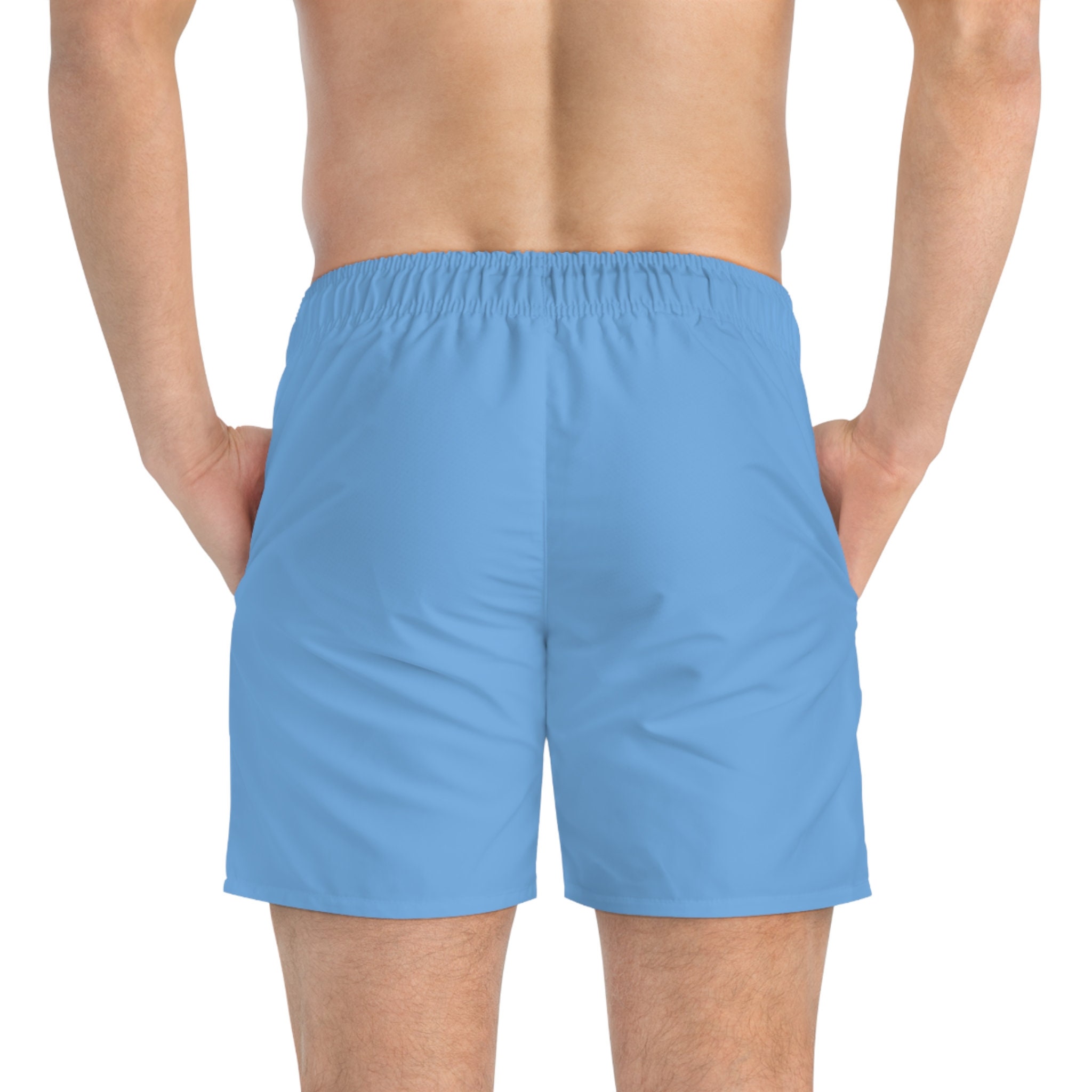 Men's Light Blue Shorts, Best Classy Light Blue Shorts, Men's Swim ...