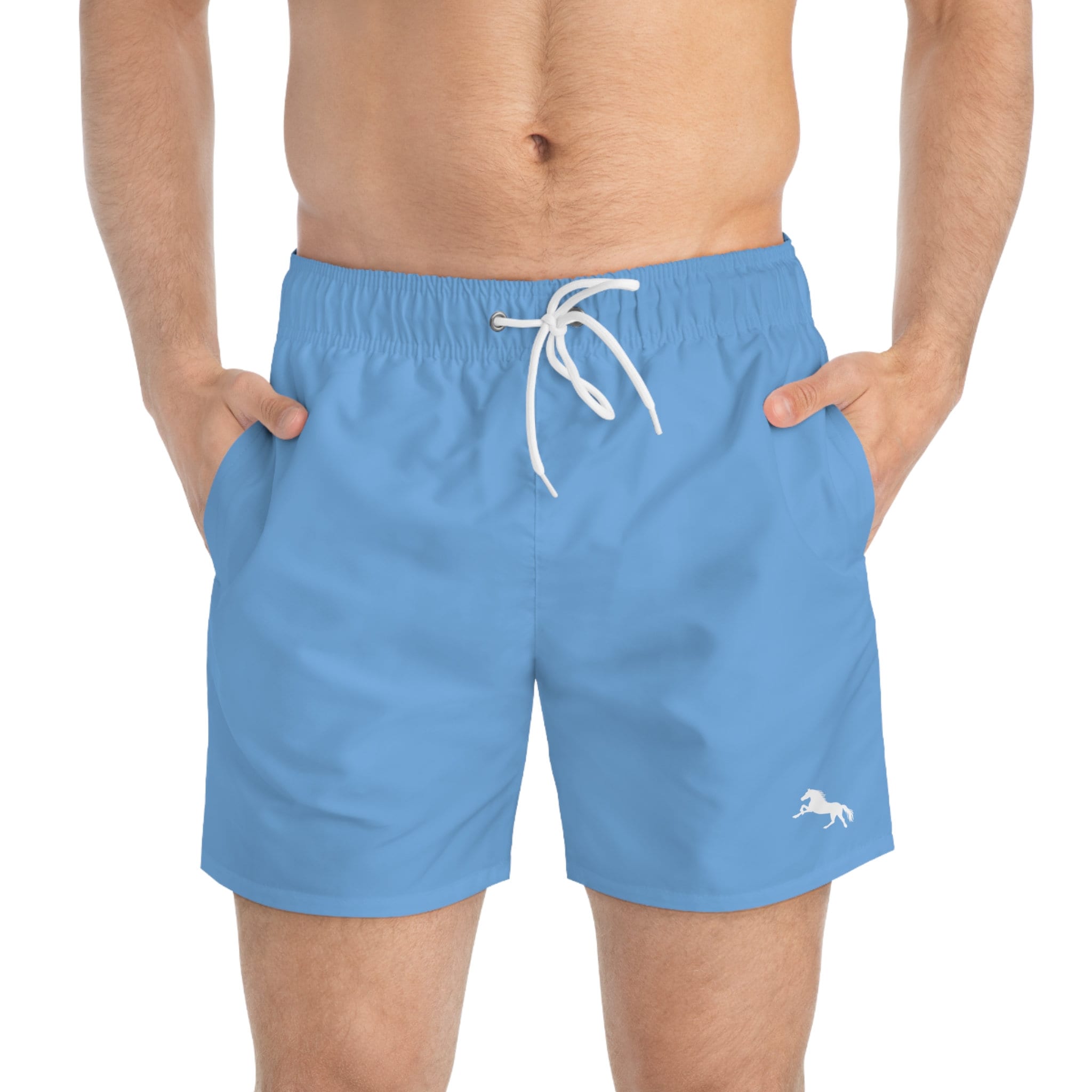Men's Light Blue Shorts, Best Classy Light Blue Shorts, Men's Swim ...