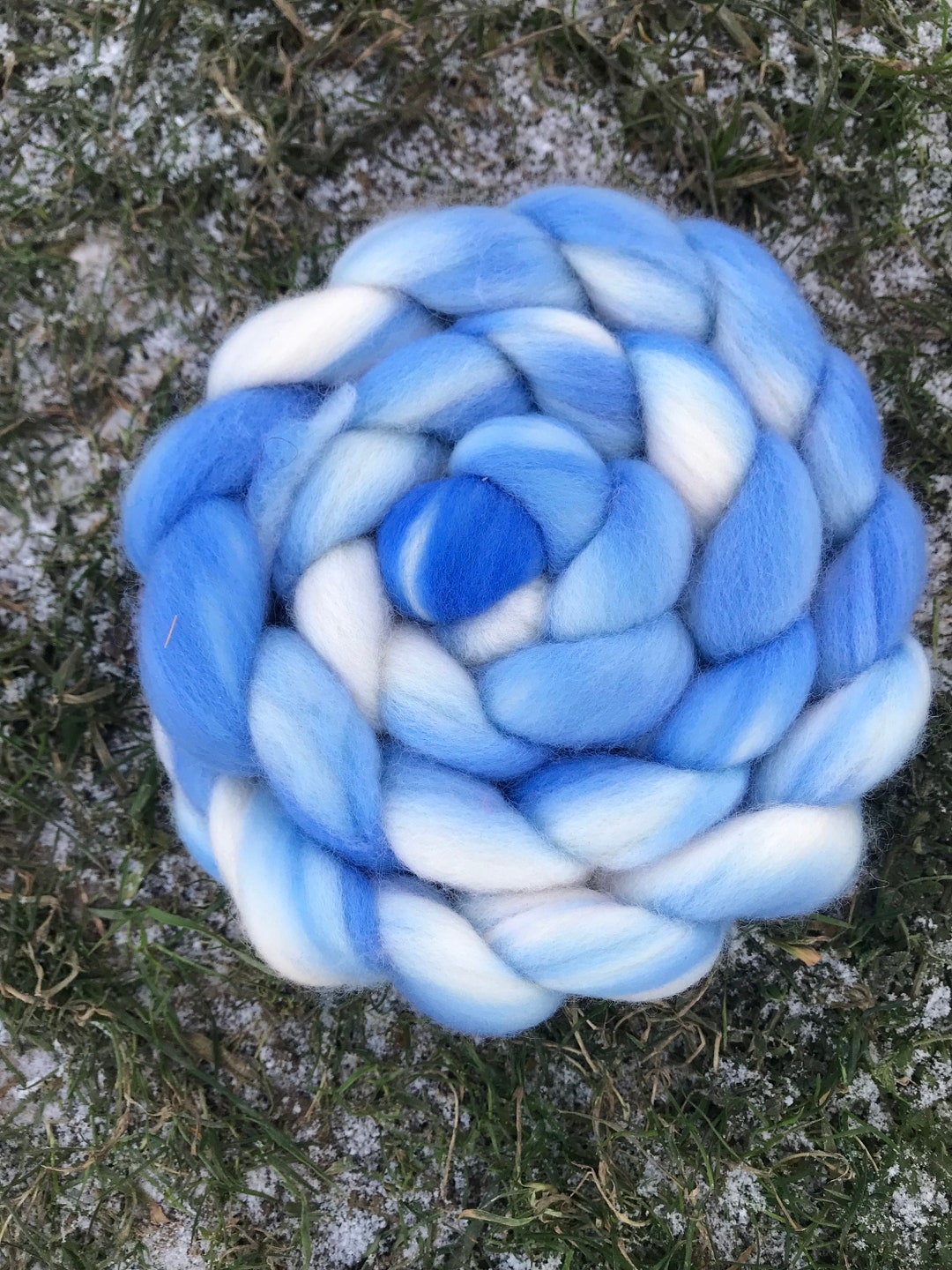 Organic Merino Spinning Fibers, Hand Dyed, Blue - Etsy