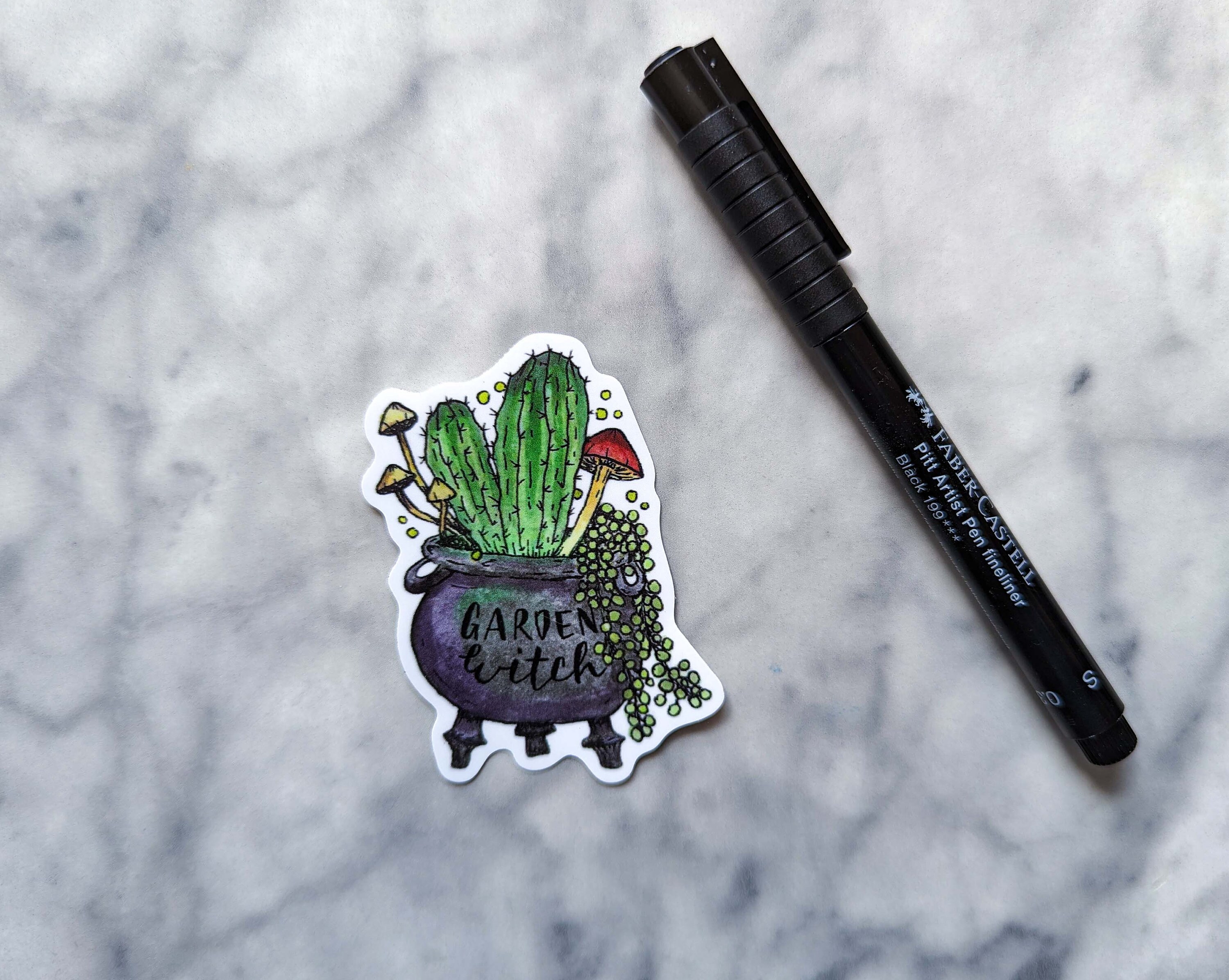Garden Witch Cauldron Sticker - Etsy