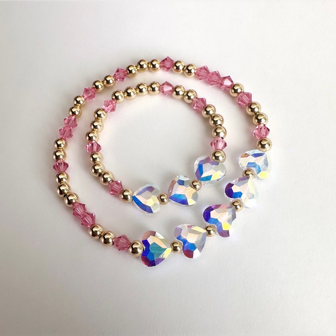 Swarovski Crystal Hearts 14k Gold Filled Rose Gold Filled Sterling ...