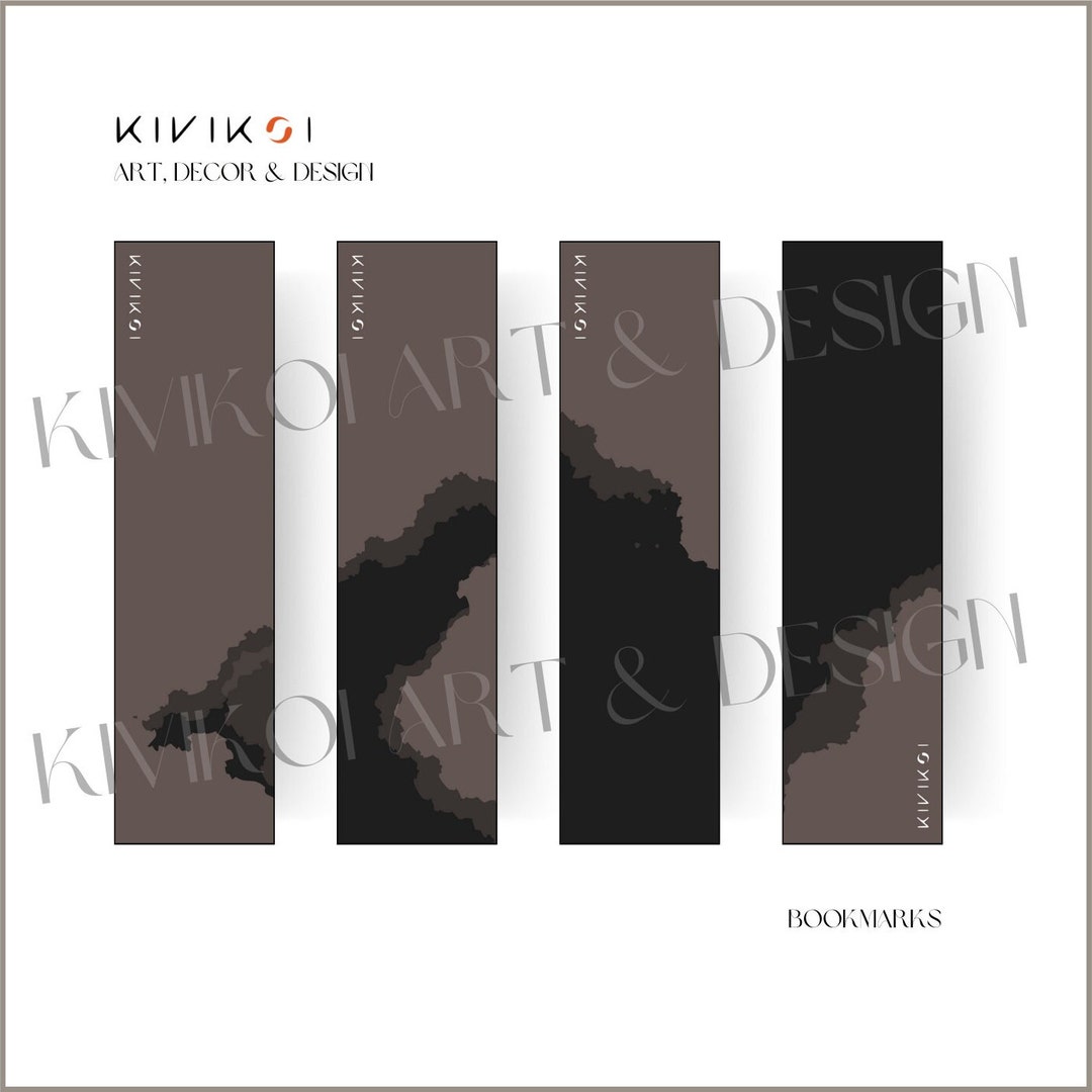 Kivikoi Design Brand Bookmark Printable, Book Art Designs, Digital PDF ...