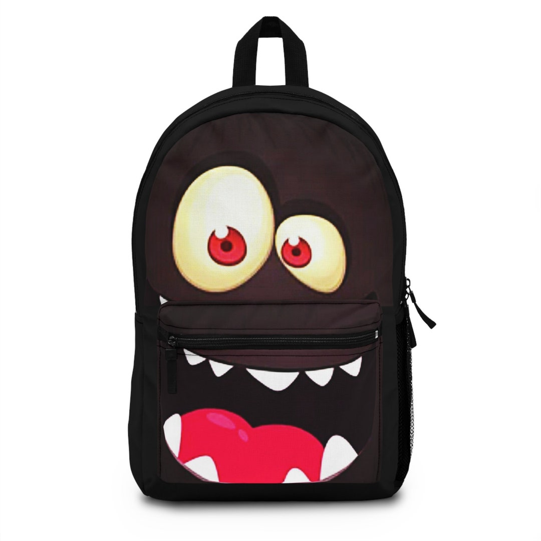 Goofy Monster Backpack, Whimsical Monster Design Backpack, Brown ...