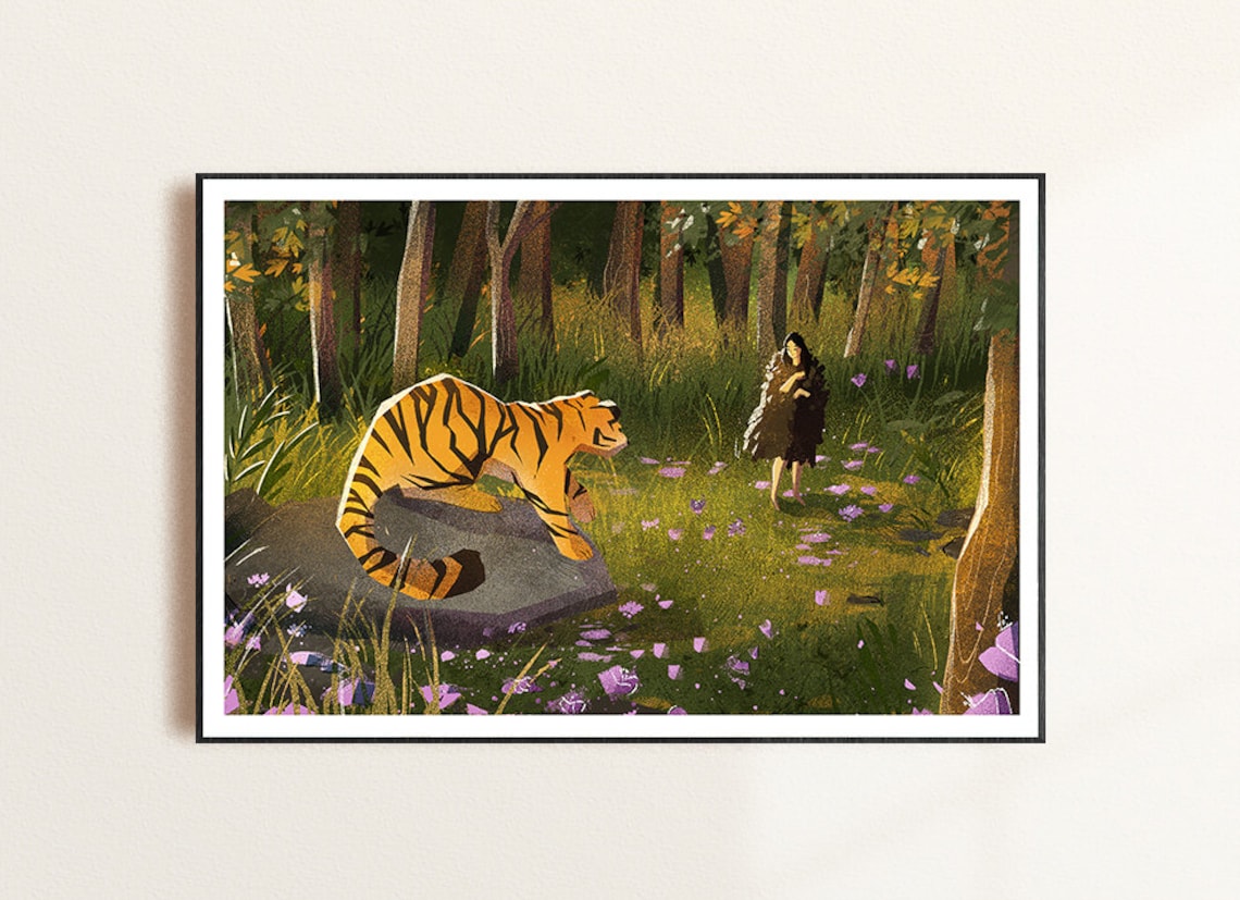 Ungnyeo Korean Mythology Fantasy Art Poster | Korea Creation Myth Wall ...