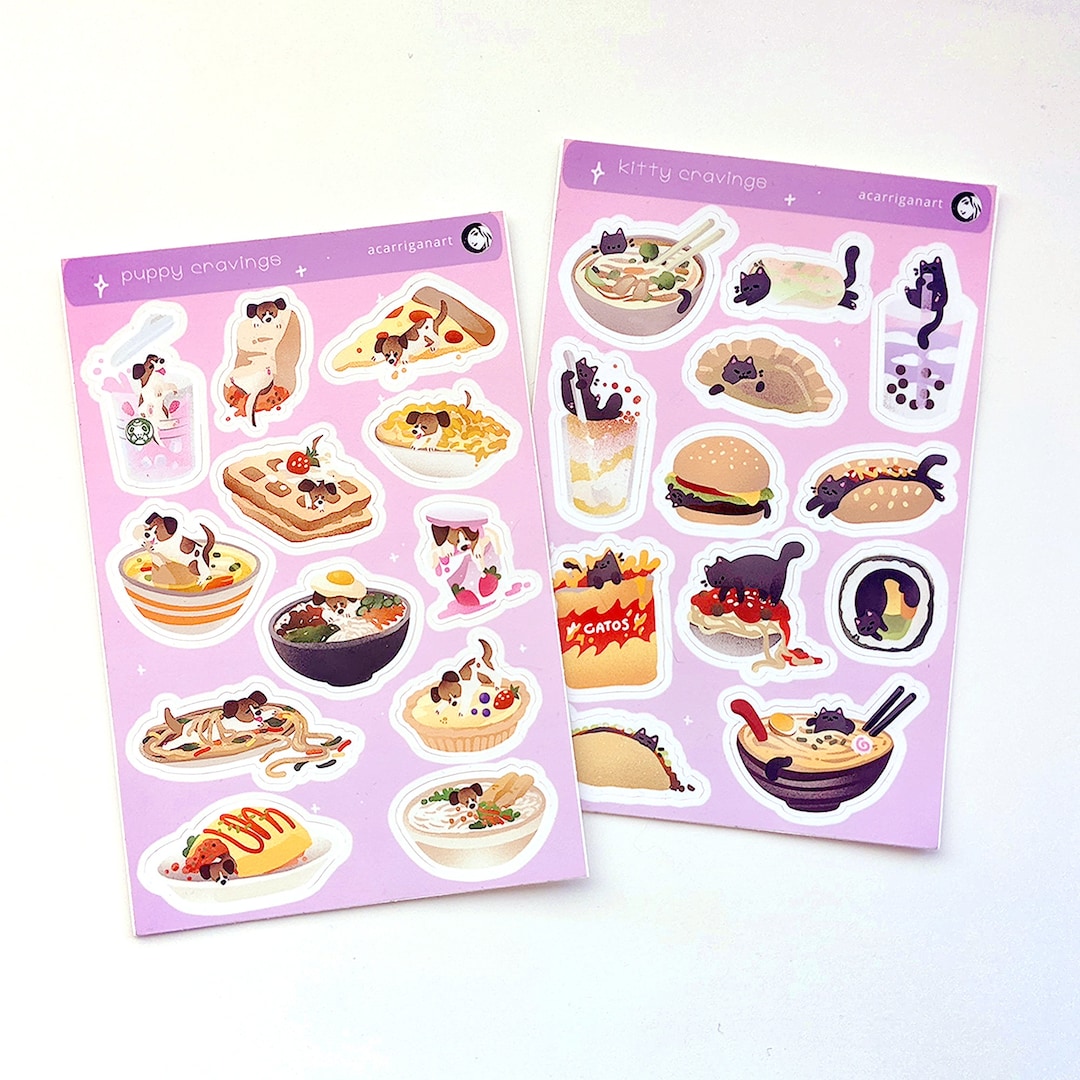 Kawaii Sticker Sheet | Cute Cat Stickers | Cute Dog Stickers | Kitty ...