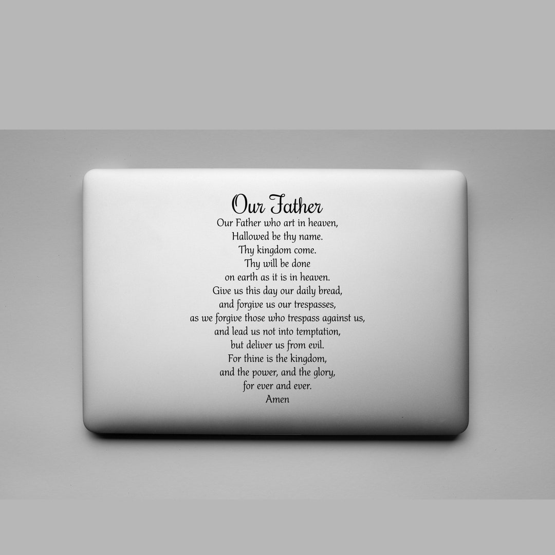 Our Father (the Lord's Prayer) Vinyl Decal| Christian Prayers| Our ...