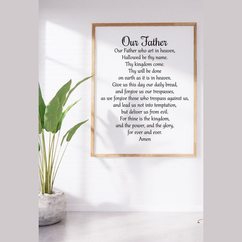 Our Father (the Lord's Prayer) Vinyl Decal| Christian Prayers| Our ...