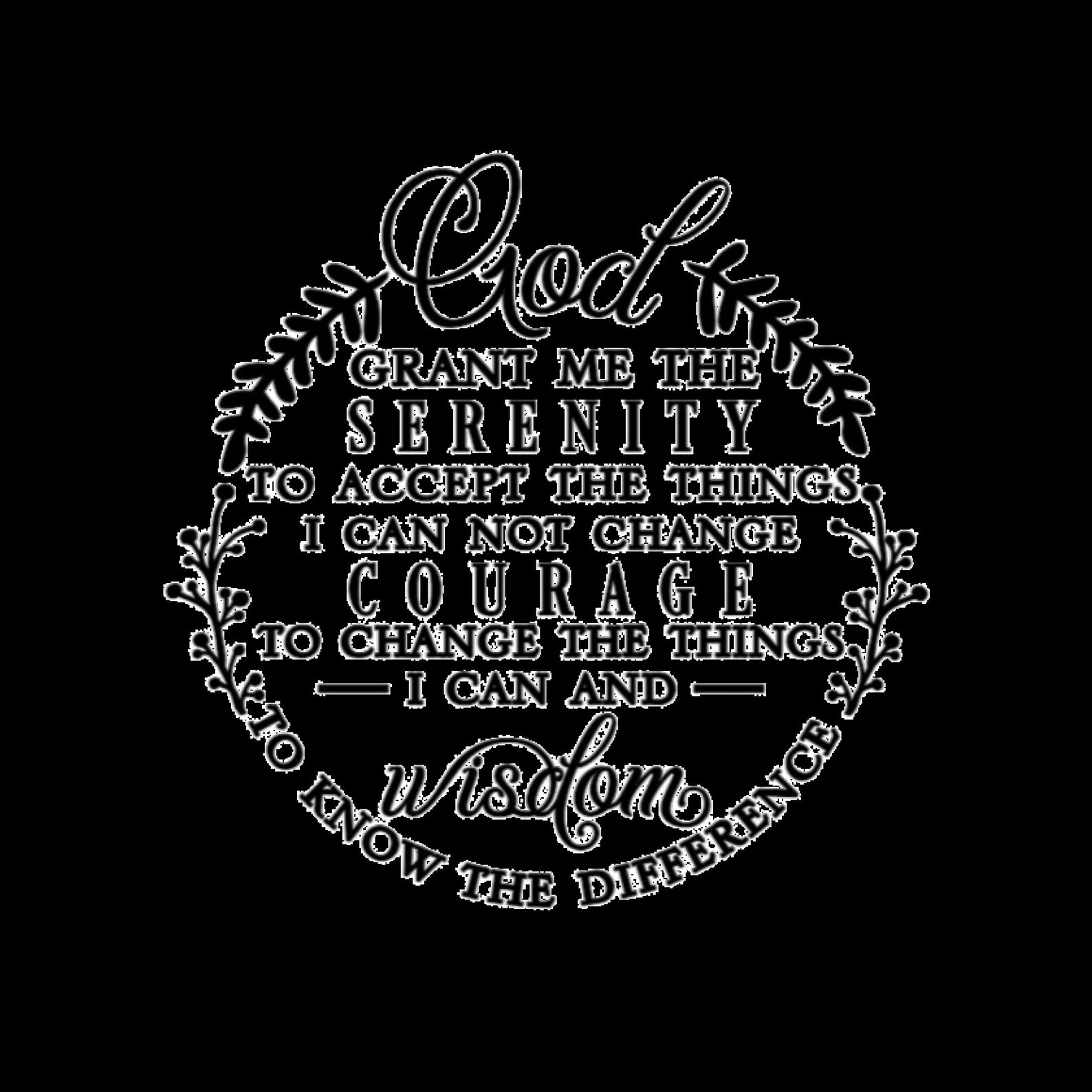 God Grant Me Vinyl Decal!| Serenity Prayer Decal | Recovery Decal - Etsy