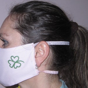 Shamrock - Embroidered Face Mask - Etsy