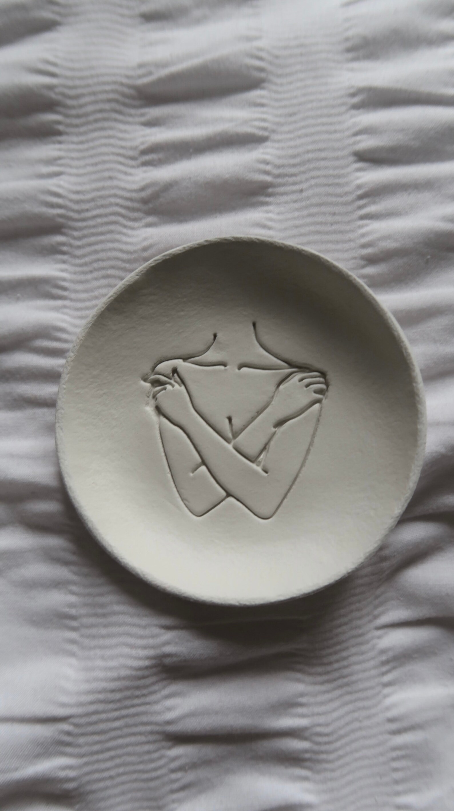Personalised Handmade Line Art Clay Trinket Dish or Ring - Etsy