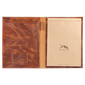 Personalized Leather Padfolio: Hard Cover Legal Pad & Corporate Gift - Etsy