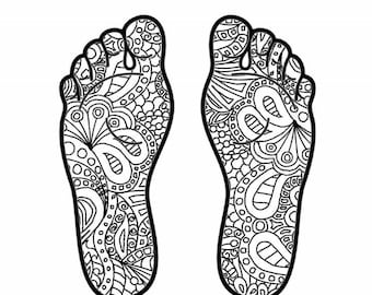 feet coloring book