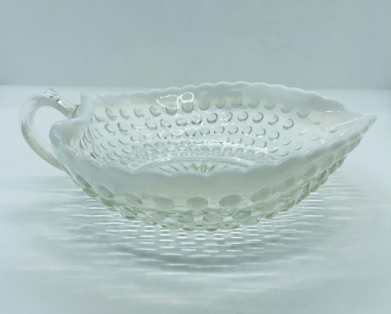 Vintage Anchor Hocking Moonstone White Opalescent Hobnail Glass Candy ...
