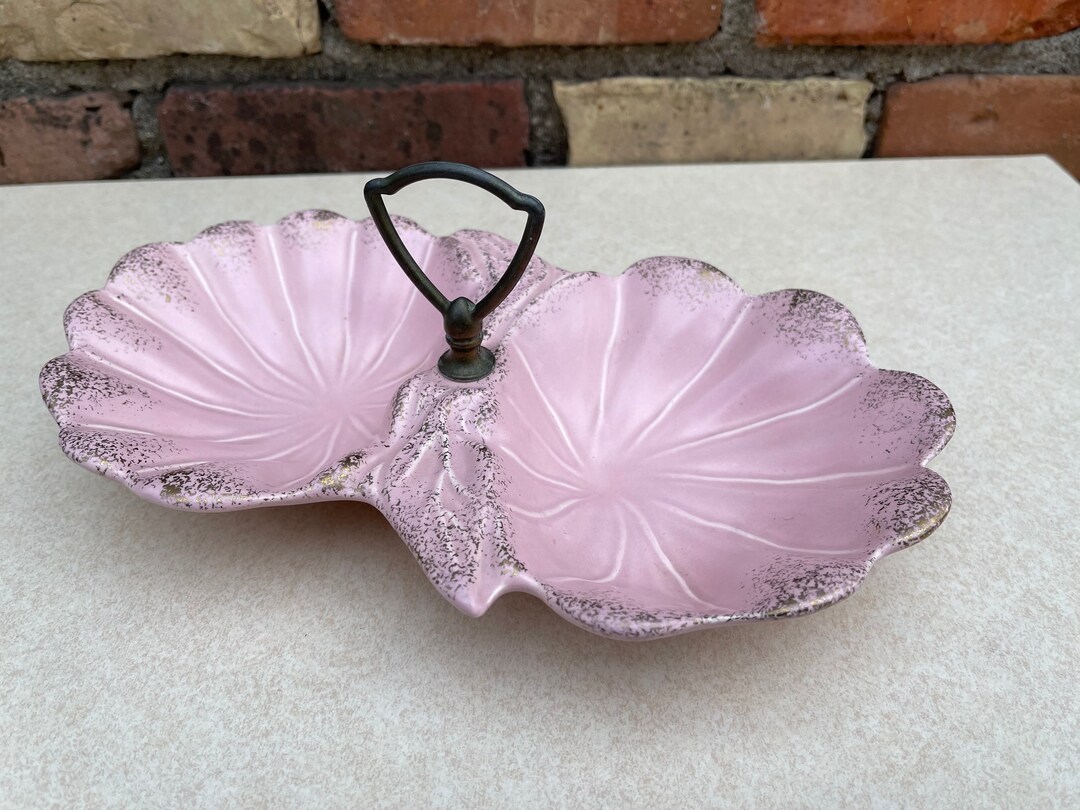 Mother's Day Pink Clam Shell Dish & Handle; Vintage USA No. 101 ...