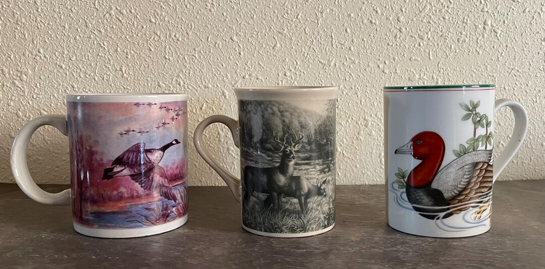 Wildlife Mallard Game Birds Mugs; Masculine Hunting Mugs; Coffee Cups ...