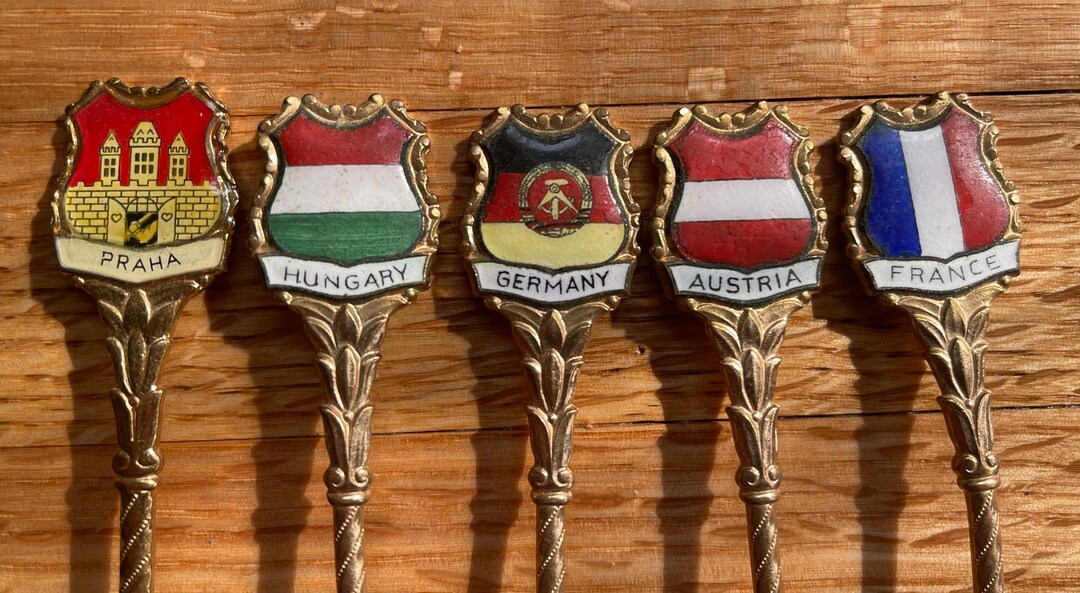Ornate Spoons From the 1970s; Souvenir Spoons; VINTAGE European Spoons ...
