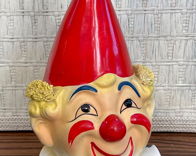 INARCO Clown Planter, Vintage Clown Decor; Clown Catch All; Clown Desk ...